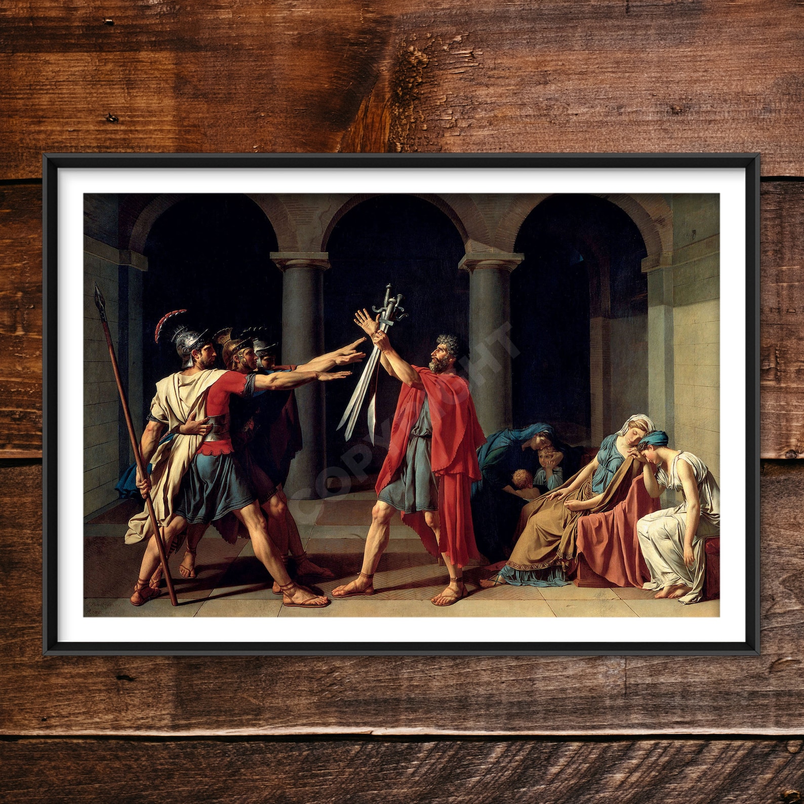 Jacques-louis David - the Oath of the Horatii (1784) - Classic Painting ...
