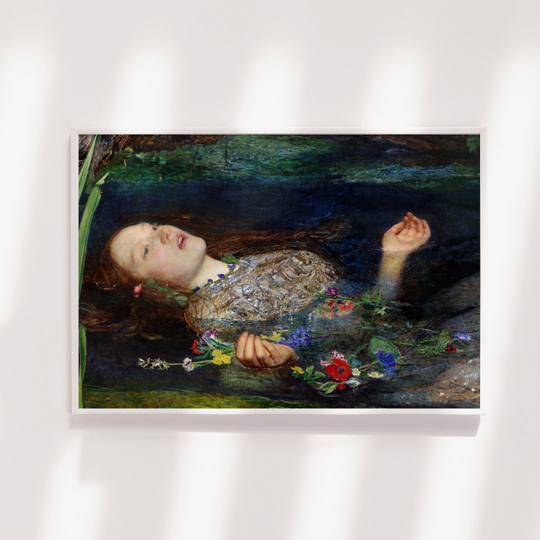 John Everett Millais - Ophelia (1852) Extract - Classic Painting Photo ...