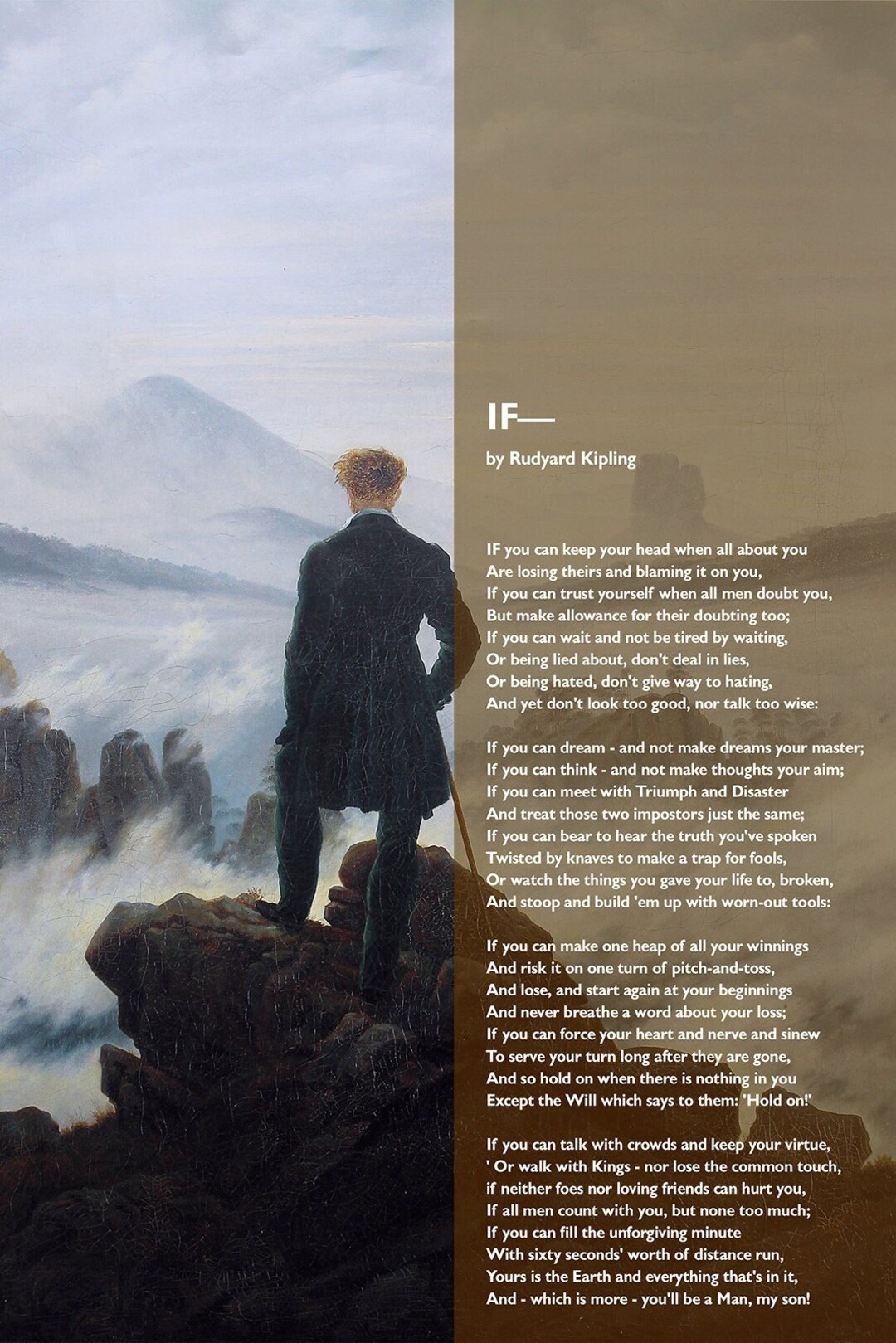 Rudyard Kipling Poem - If - Limited "horizon" Edition - Poster Original ...
