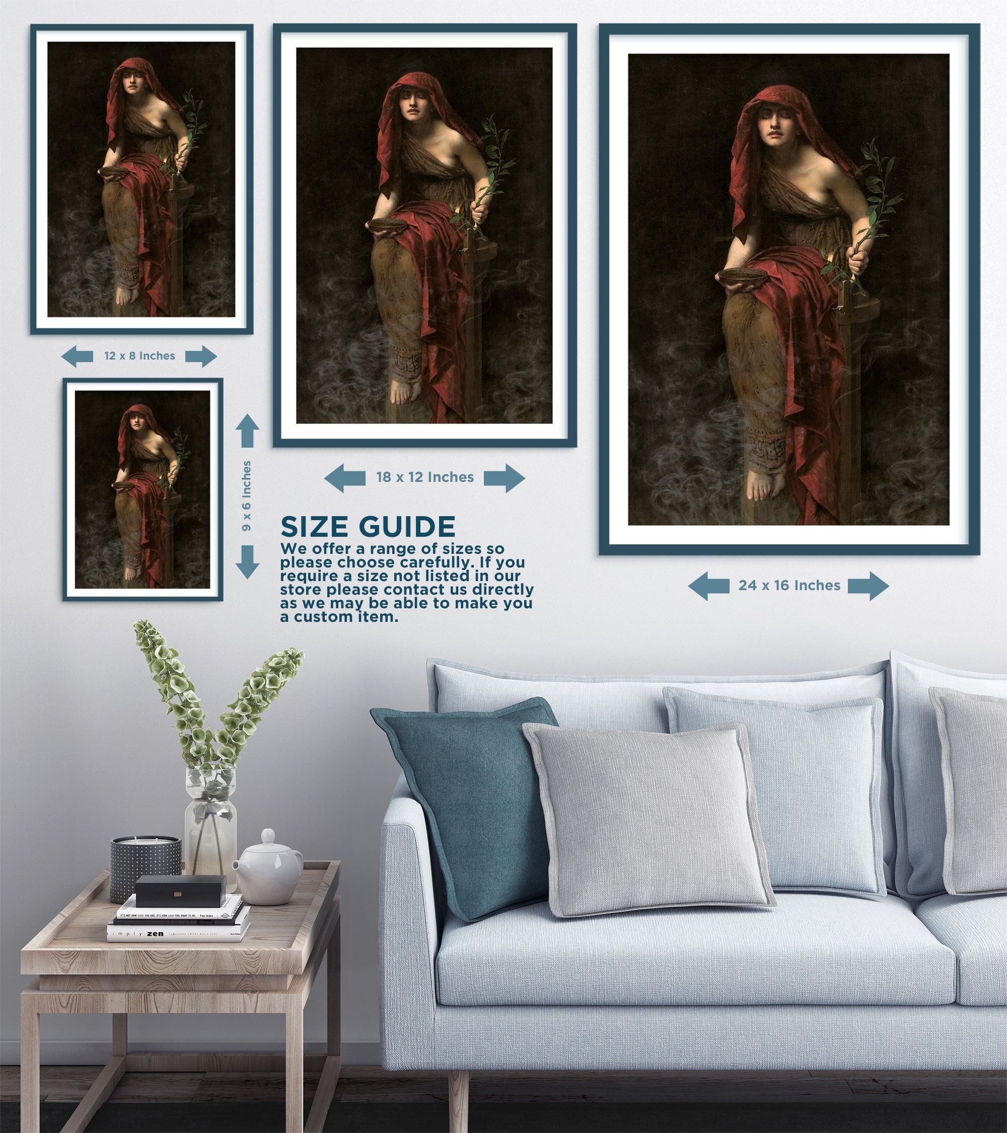 John Collier Priestess of Delphi 1891 Classic Painting | Etsy