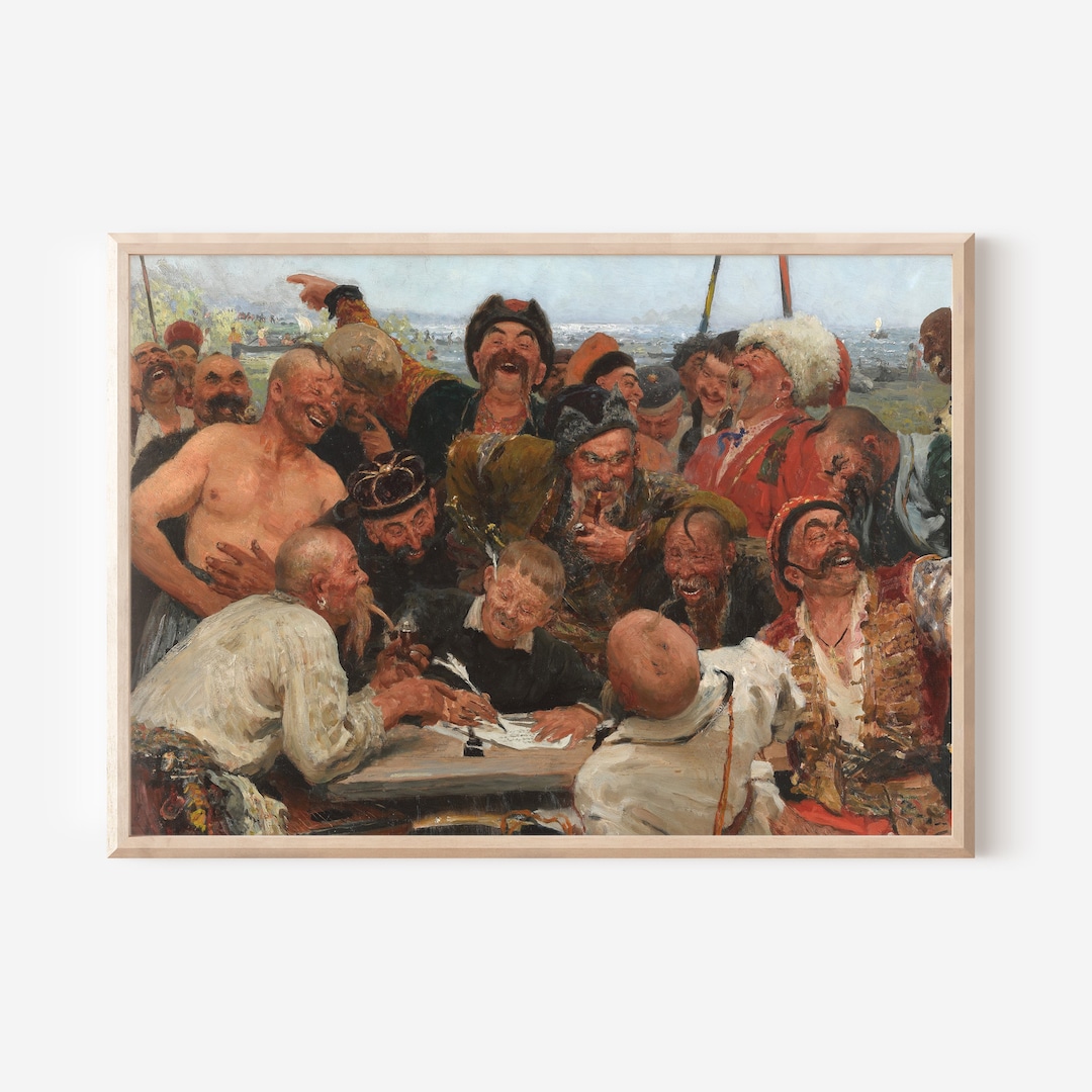 Ilya Repin - the Reply of the Zaporozhian Cossacks to Sultan of Turkey ...
