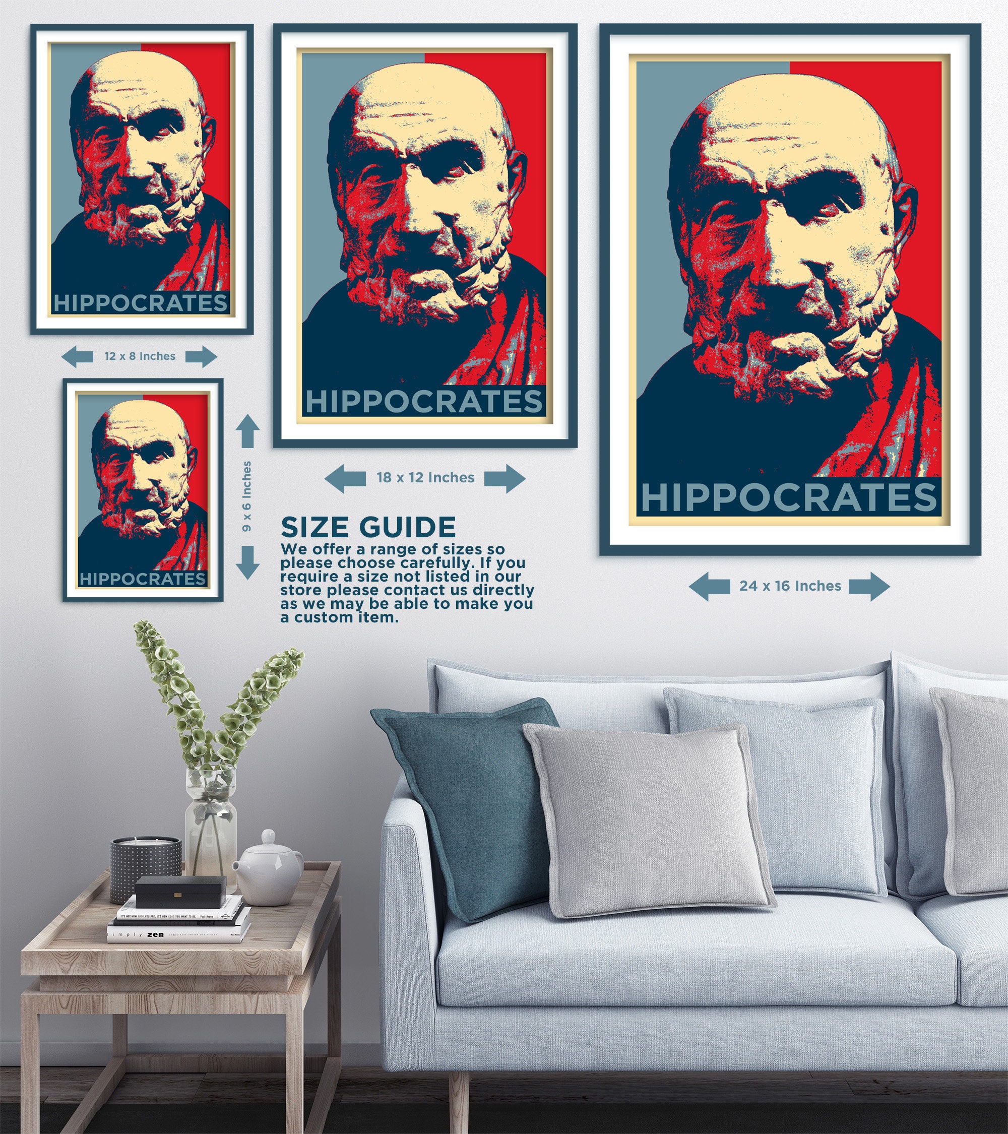 Hippocrates Original Art Print - Photo Poster Gift Home Wall Decor Hope ...