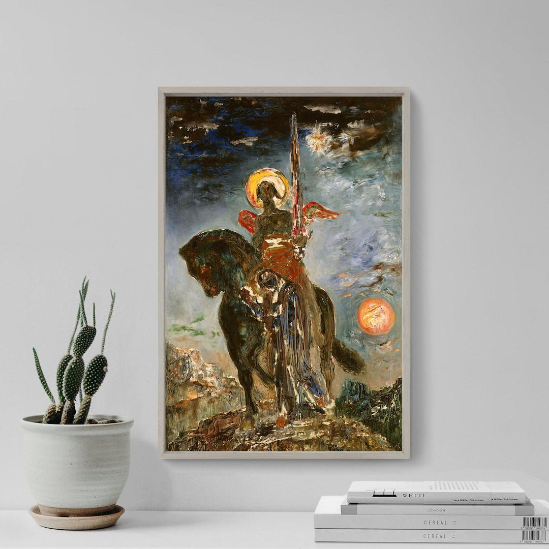 Gustave Moreau - the Parca and the Angel of Death (1890) - Drawing ...