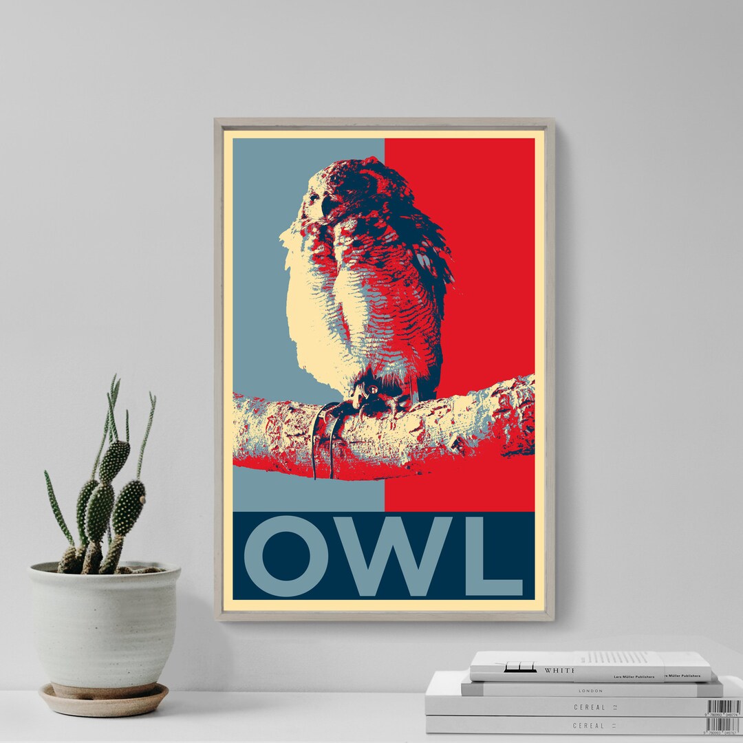Owl Original Art Print - Inch Photo Poster Gift - Animal Lover Lovers ...