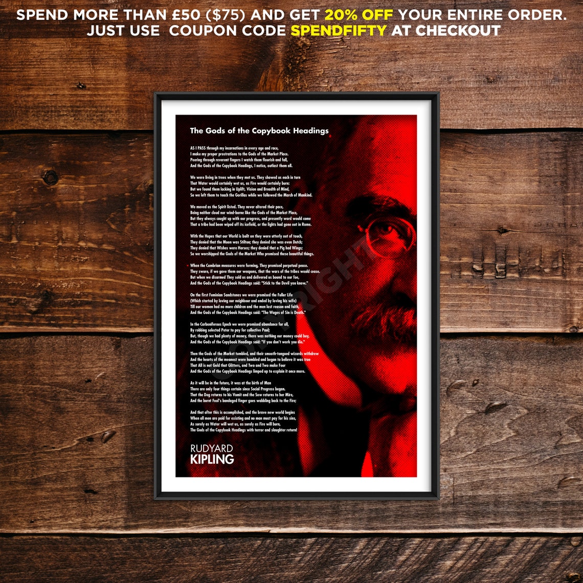 Rudyard Kipling Poem the Gods of the Copybook Headings - Etsy