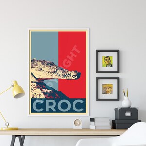 Crocodile Original Art Print - Photo Poster Gift Wall Home Decor - Hope ...