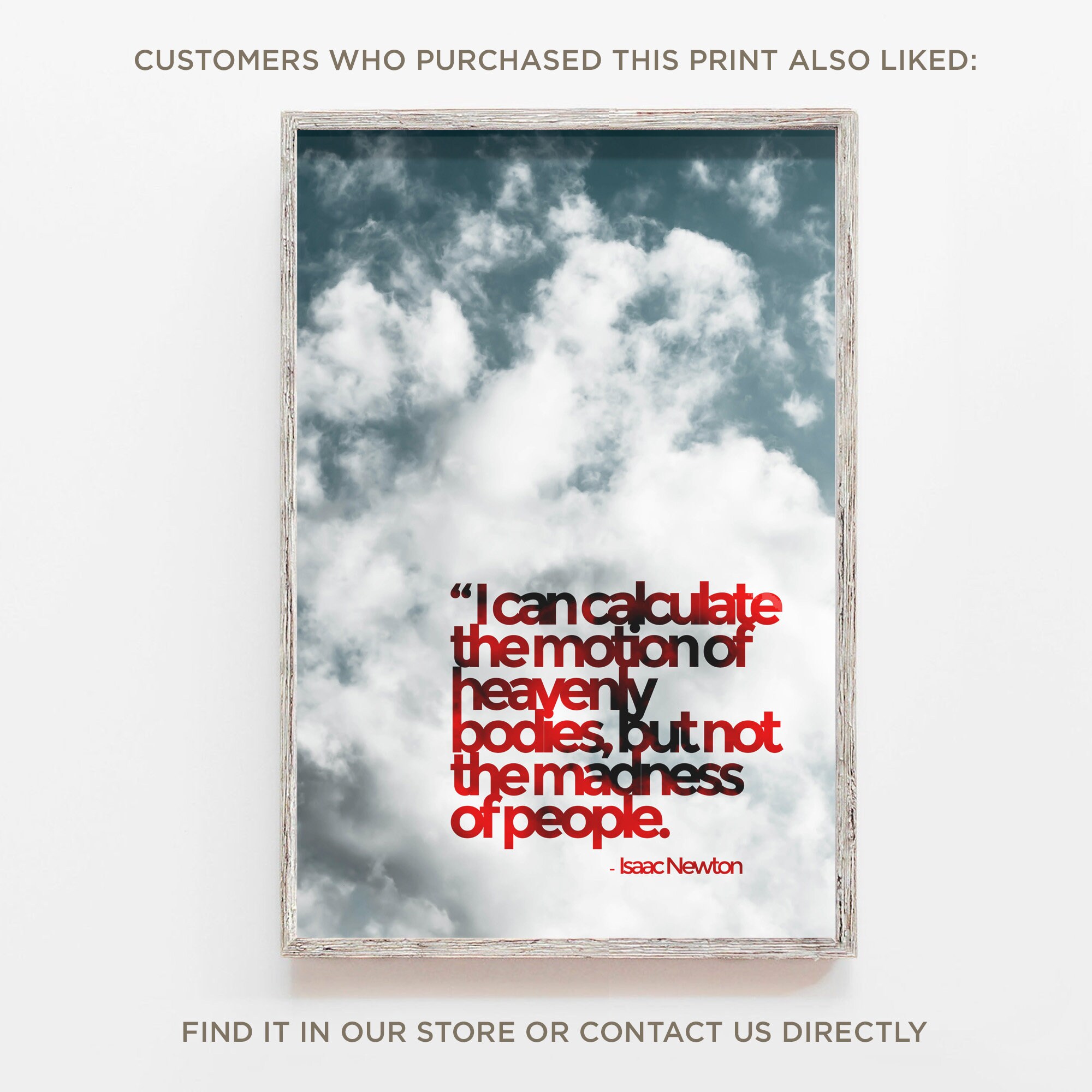 Isaac Newton Quote Poster "the Shoulders of Giants..." Photo Poster Art ...