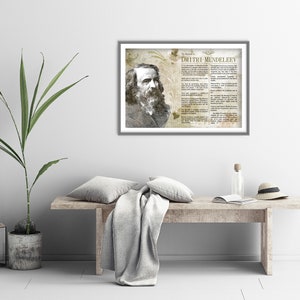 Dmitri Mendeleev Greatest Quotes - Original Art Print Featuring His ...