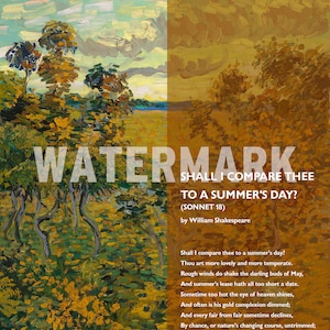 William Shakespeare Poem - Shall I Compare Thee to a Summer's Day ...