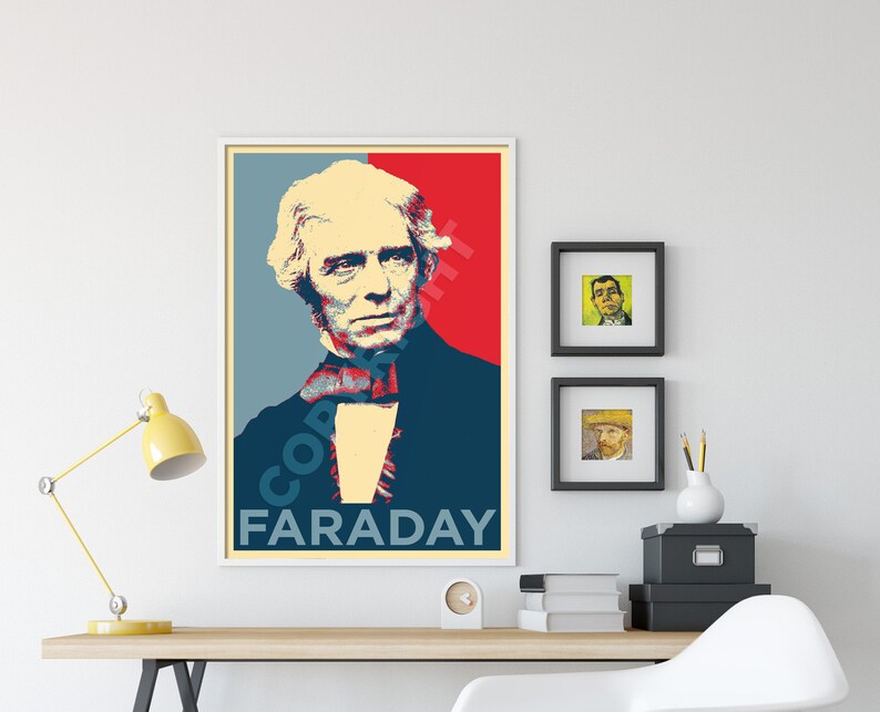 Michael Faraday Original Art Print - Photo Poster Gift Home Wall Decor ...