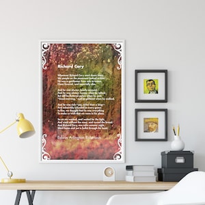 RICHARD CORY Poem by Edwin Arlington Robinson - Original Art Print ...