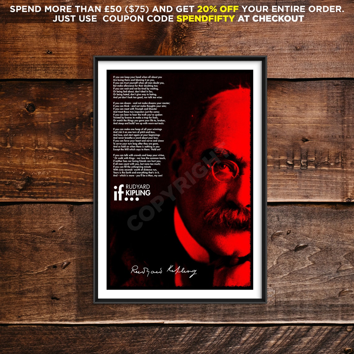 IF Rudyard Kipling Motivational Poem Original Art Print | Etsy