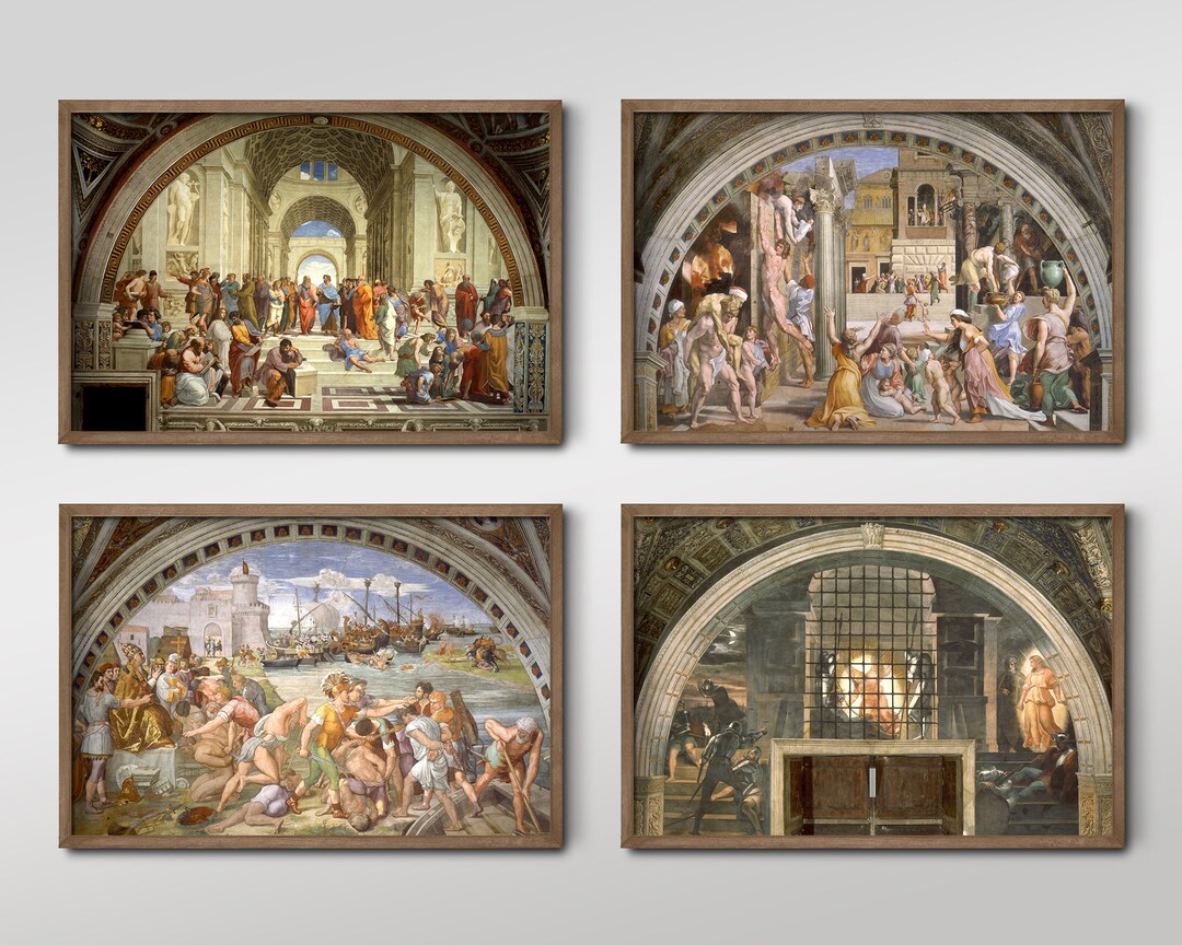 Set of Four Raphael Prints - 4 Classic Paintings - Photo Poster Wall ...