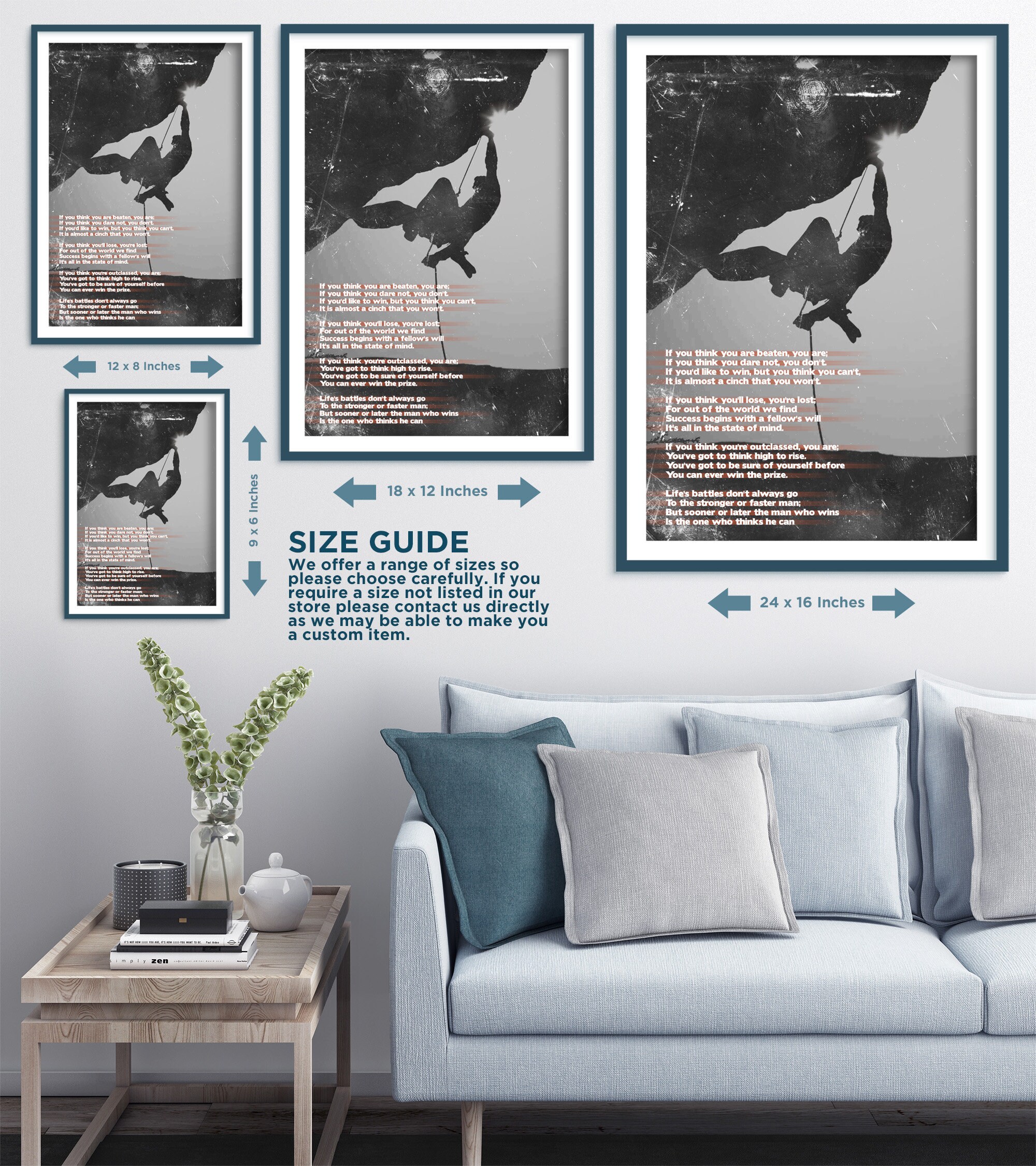 Climbing Motivational Poster 05 if You Think You Are - Etsy UK