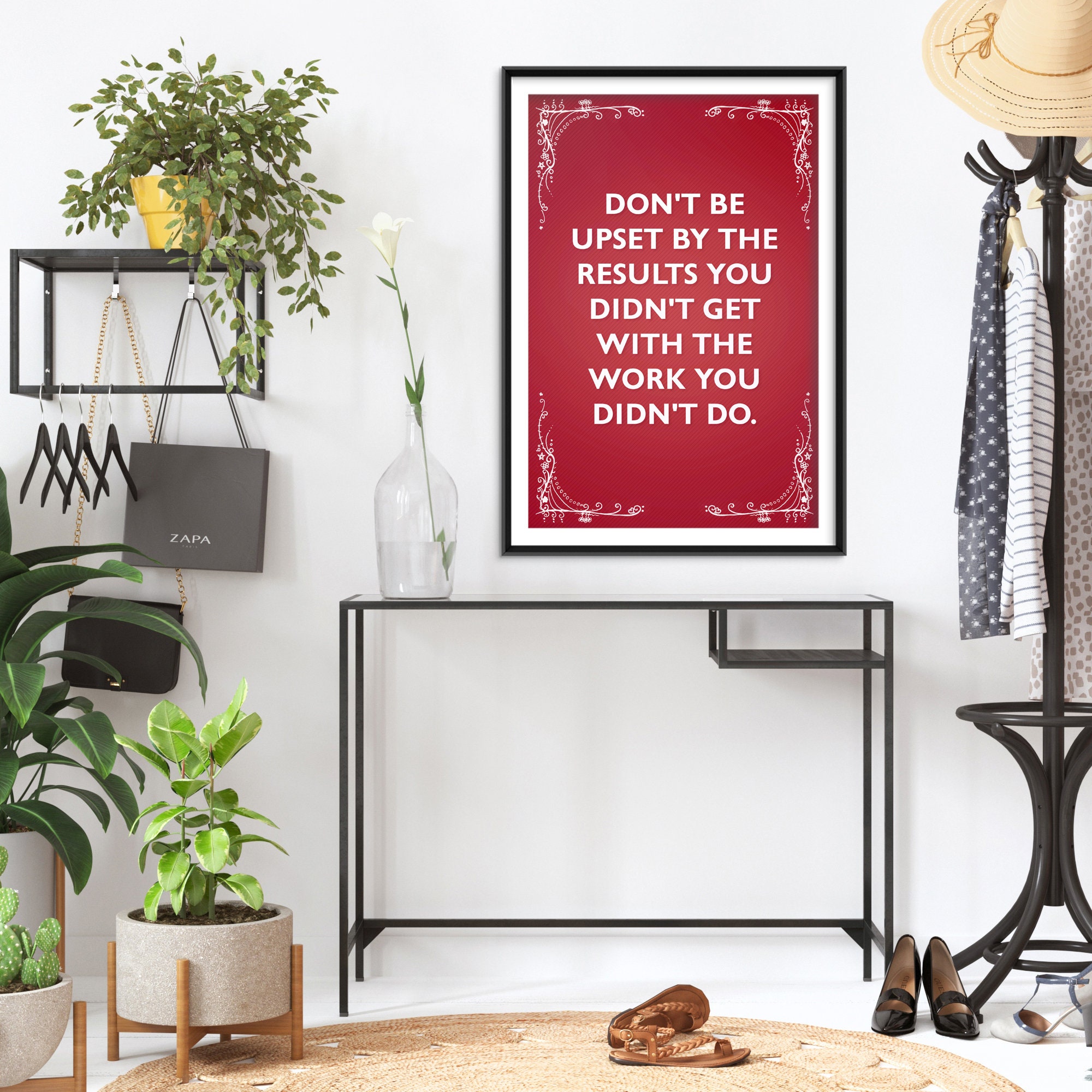 Motivational Quote Poster Don't Be Upset by the Results | Etsy