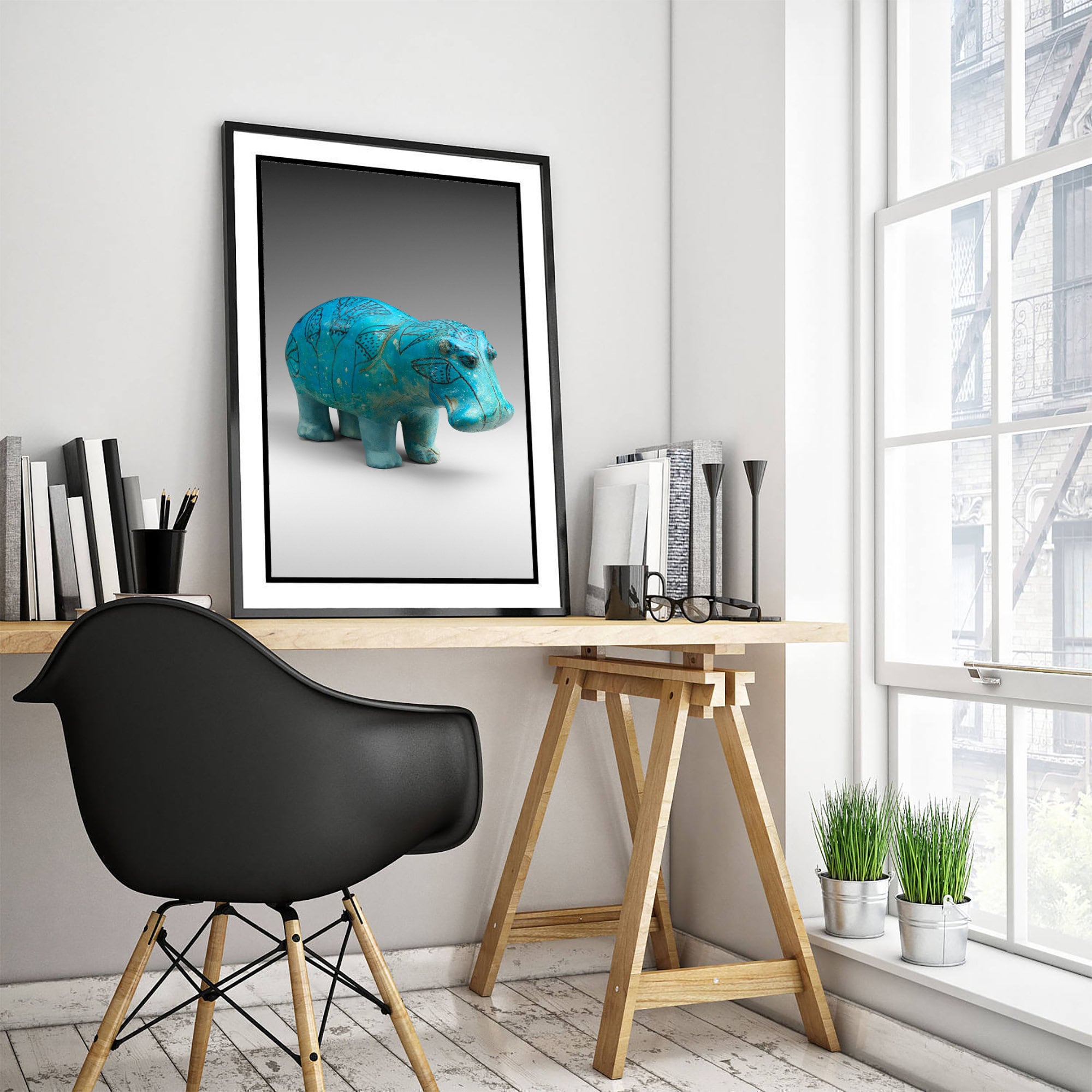 William the Hippo 1878-BC Art Print Painting Poster Gift - Etsy UK