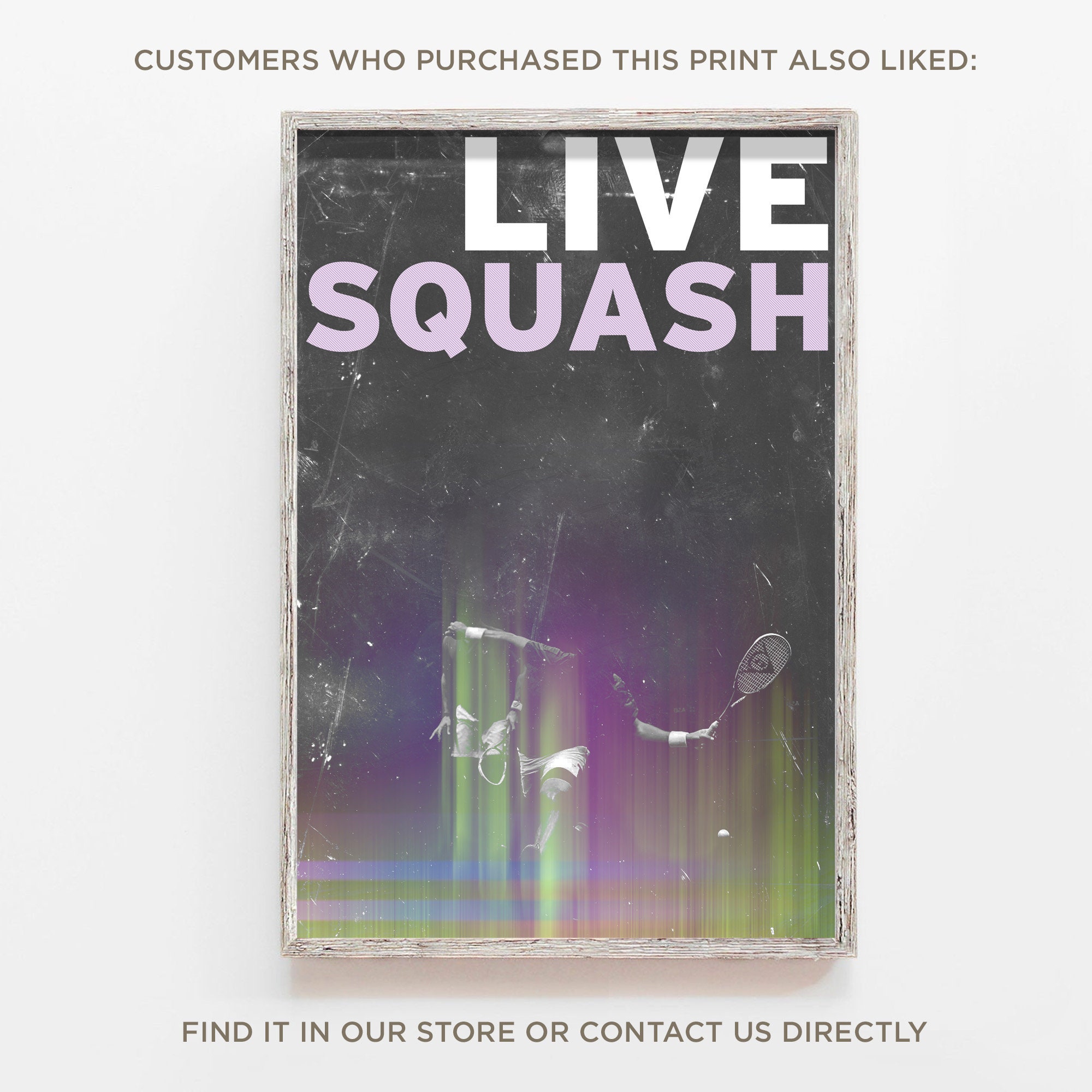 Squash Racket Sport Motivational Print 01 Who is the | Etsy