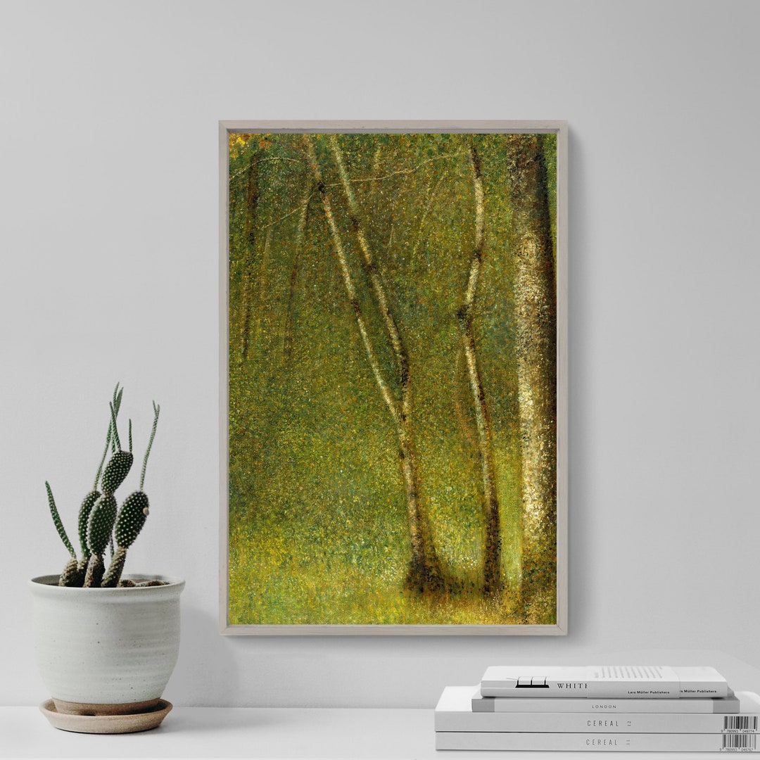 Georges Seurat - the Forest at Pontaubert (1881) - Classic Painting ...