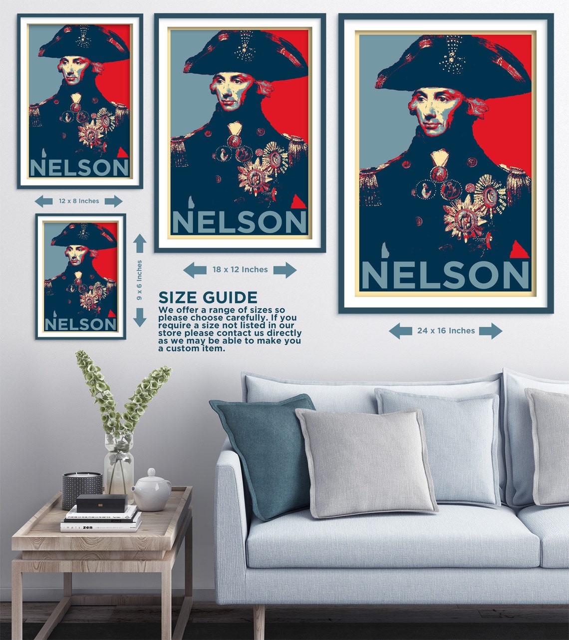 Horatio Nelson Original Art Print - Photo Poster Gift Wall Decor - Hope ...
