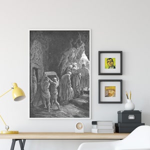 Gustave Dore - the Burial of Sarah (1866) - Drawing Photo Poster Print ...