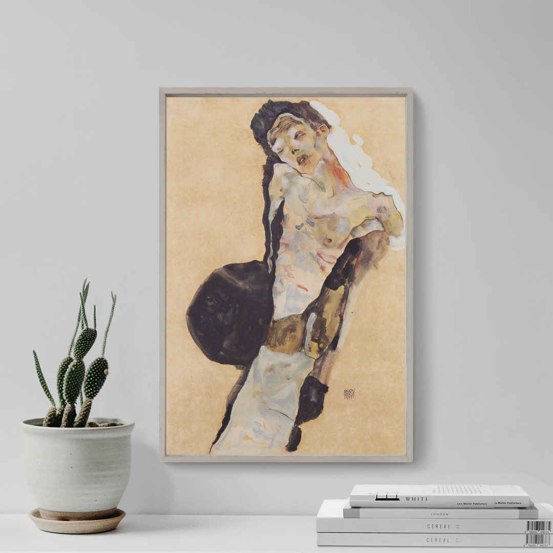 Egon Schiele - Self-portrait (1911) - Classic Painting Photo Poster ...