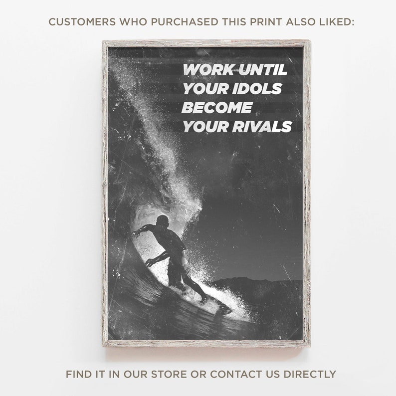 Surfing Motivational Poster 10 "you Can't Stop the Waves..." Original ...