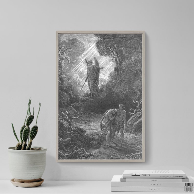 Gustave Dore Adam and Eve Are Driven Out of Eden 1866 - Etsy
