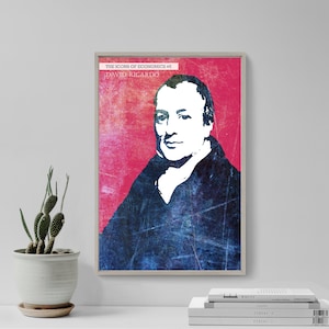 David Ricardo - the Icons of Economics #5 - Art Print Poster Wall Home ...