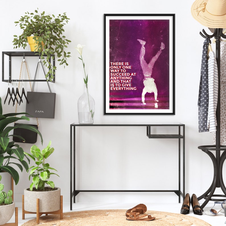 Handstand Gymnastics Motivational Print 10 - "there is Only One Way to ...