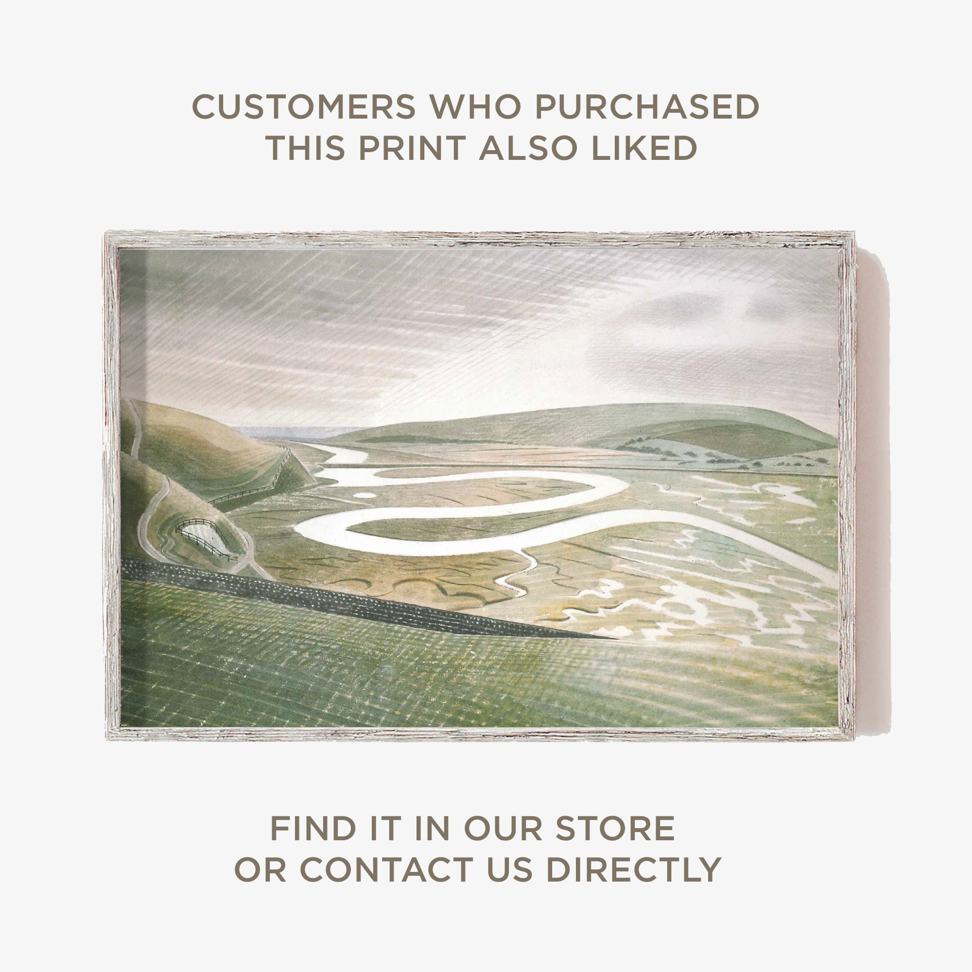 Eric Ravilious - Chalk Paths (1935) - Classic Painting Photo Poster ...