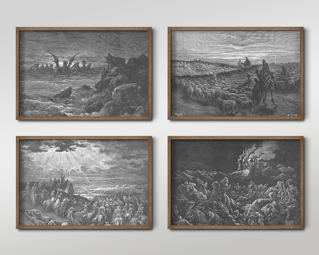 Set of Four Gustave Dore Prints - 4 Classic Paintings - Photo Poster ...