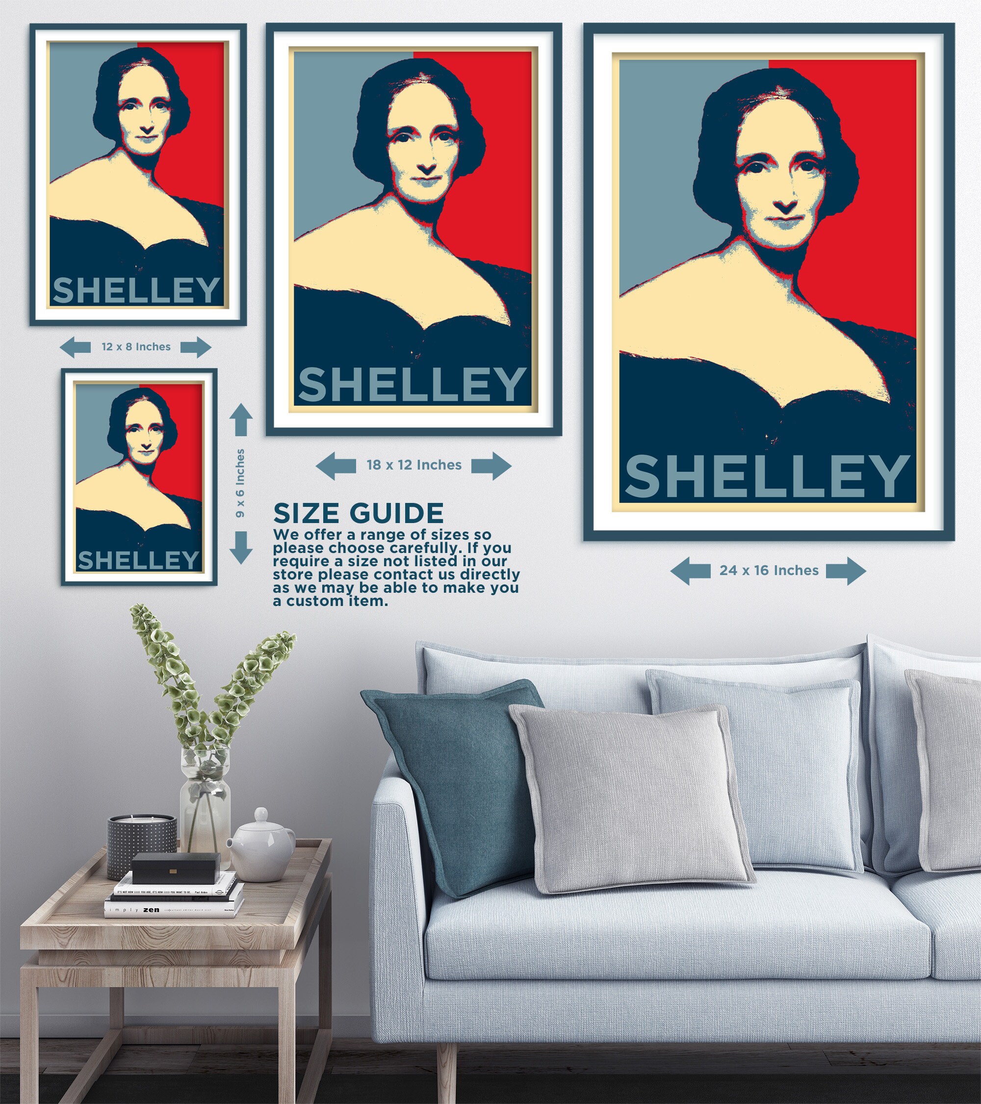 Mary Shelley Original Art Print Photo Poster Gift Home Wall | Etsy