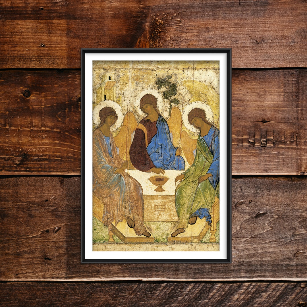 Andrei Rublev - Trinity Three Icons (1425) - Woodbg Painting Photo ...