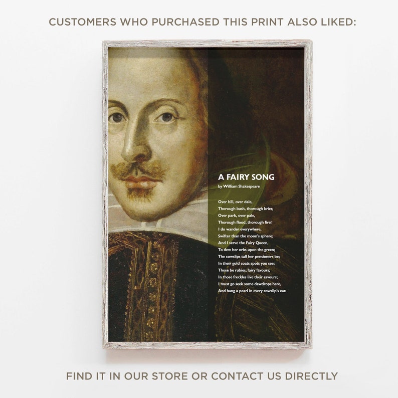 William Shakespeare Poem - All the World's a Stage - Poster Original ...