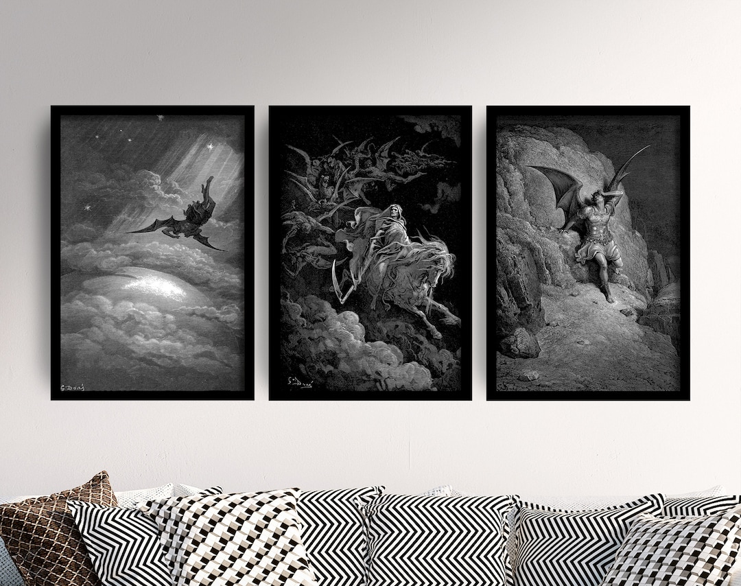 Set of Three Gustave Dore Prints - 3 Classic Paintings - Photo Poster ...