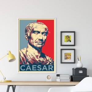 Julius Caesar Original Art Print - Photo Poster Gift Rome Emperor Gaius ...