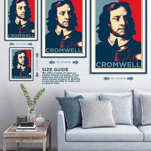 Oliver Cromwell Original Art Print - Photo Poster Gift Home Wall Decor ...