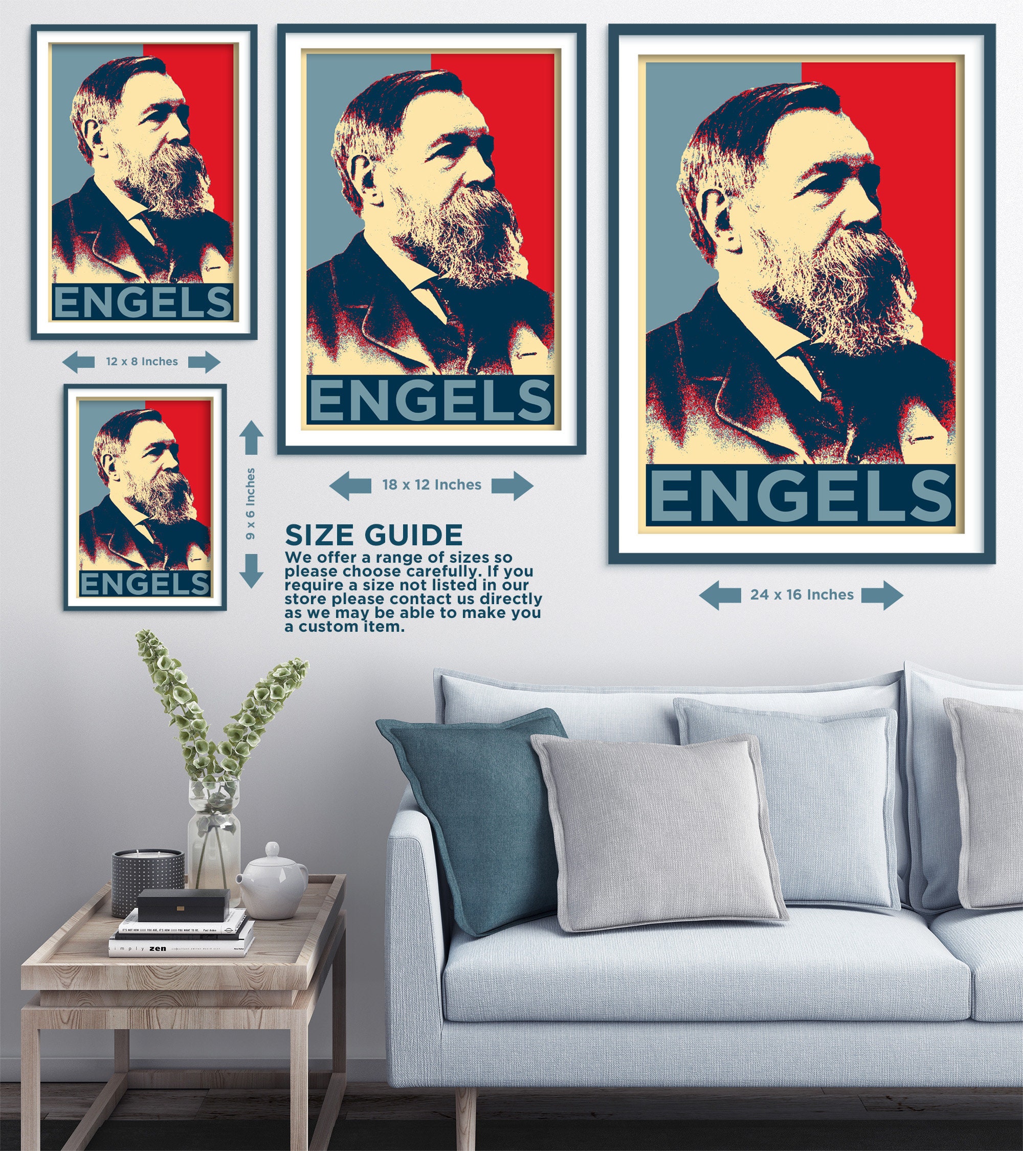 Friedrich Engels Original Art Print Photo Poster Gift Hope | Etsy