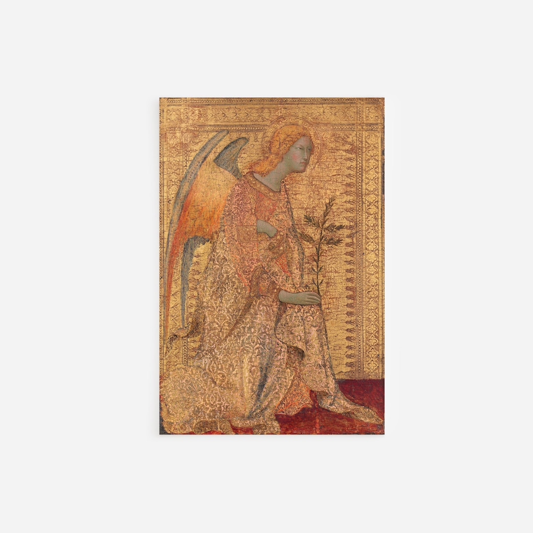 Simone Martini - the Angel of the Annunciation (1330) - Art Print ...