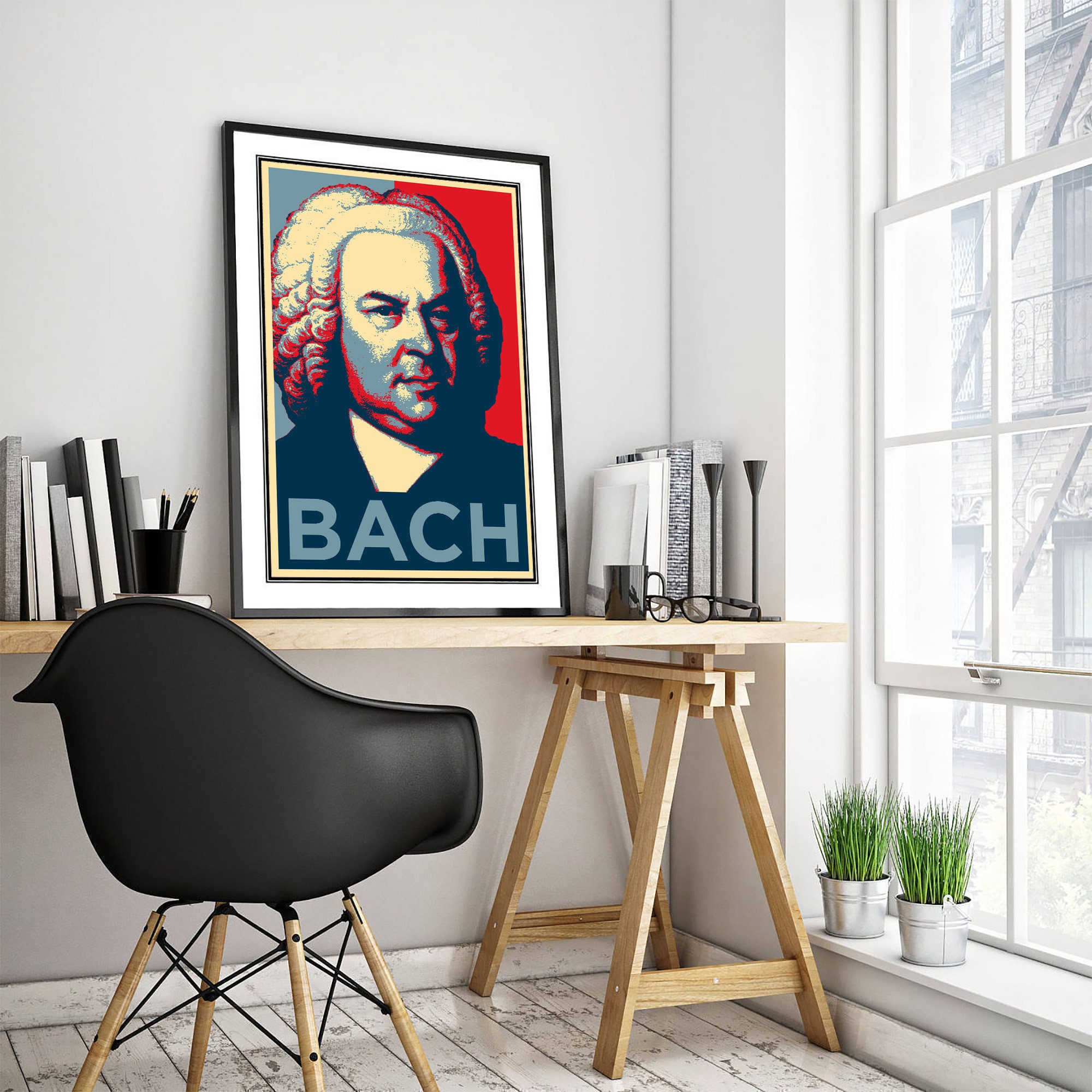 Johann Sebastian Bach Original Art Print Photo Poster Gift | Etsy UK