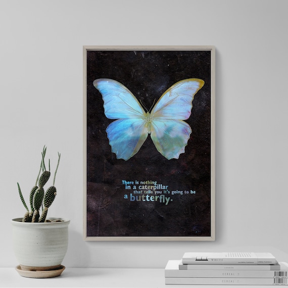 Butterfly Motivational Quote Poster there is Nothing | Etsy