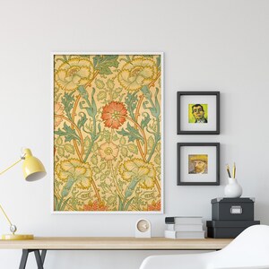William Morris - Pink and Rose Wallpaper (1890) - Classic Print Poster ...