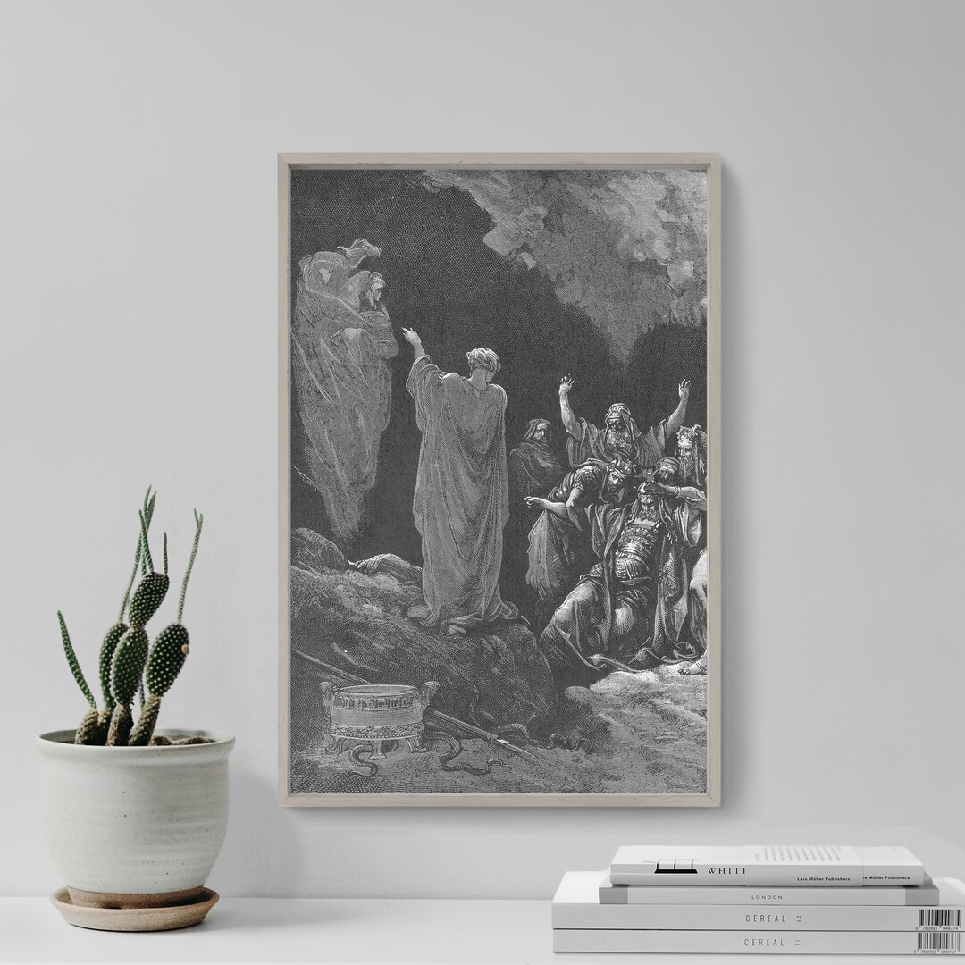 Gustave Dore - Saul and the Witch of Endor (1866) - Drawing Photo ...