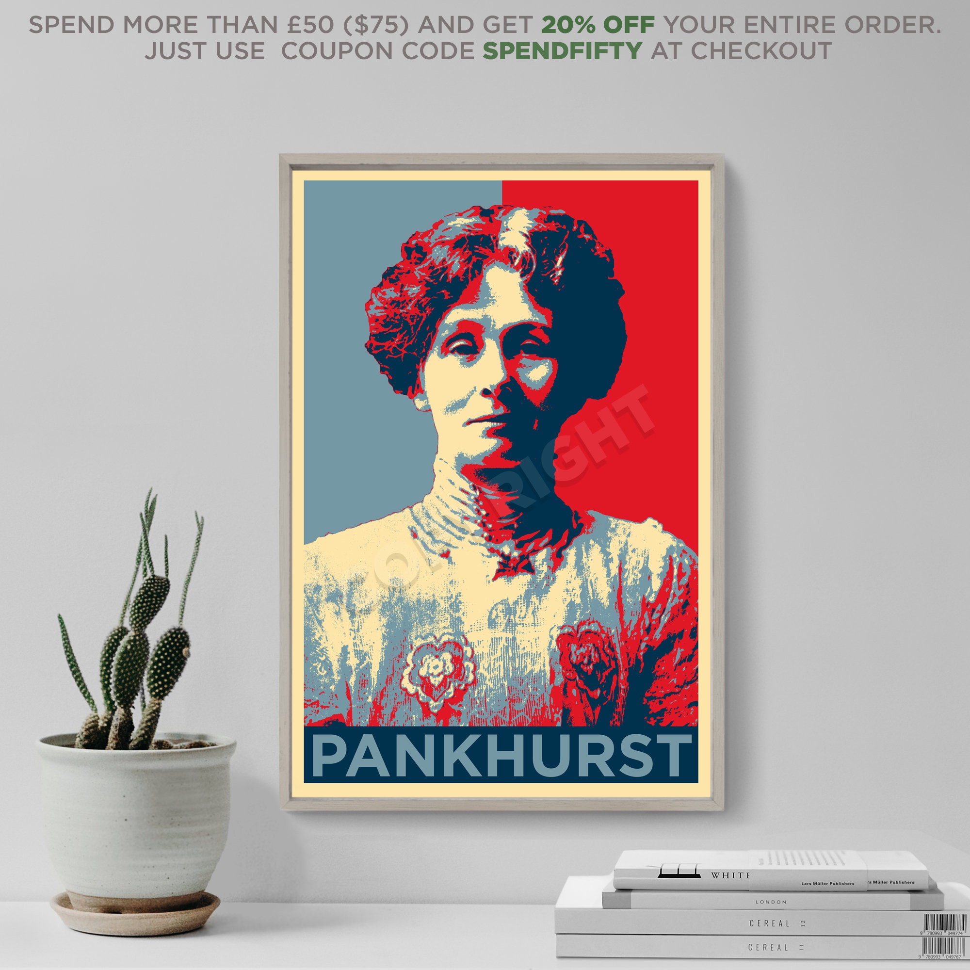 Emmeline Pankhurst Original Art Print - Photo Poster Gift - Feminist ...