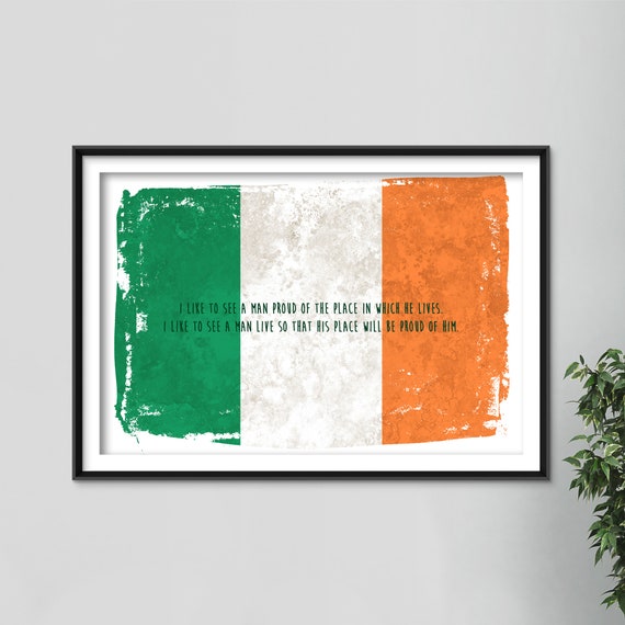 Irish Flag Motivational Print National Pride Quote Unique | Etsy