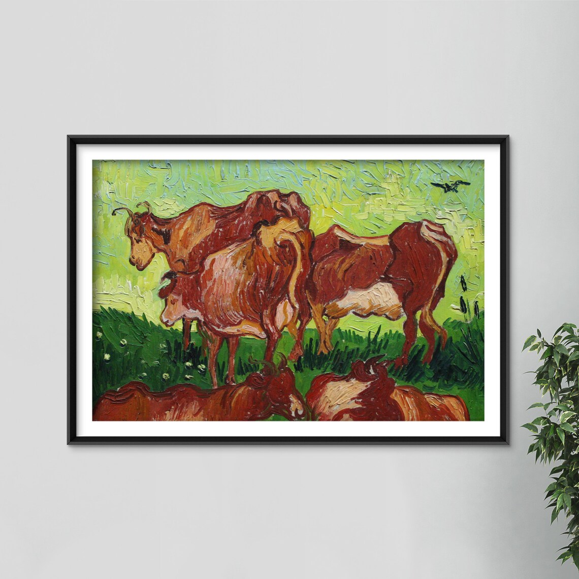 Vincent Van Gogh Cows after Jordaens 1890 Classic | Etsy