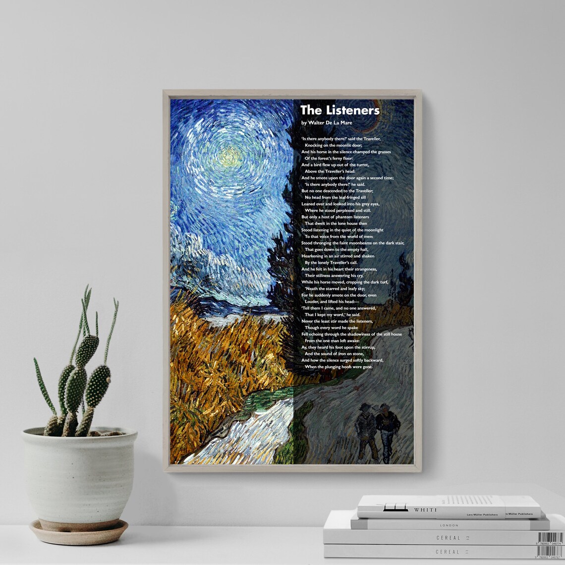 The Listeners Poem by Walter de la Mare Starry Night Art | Etsy