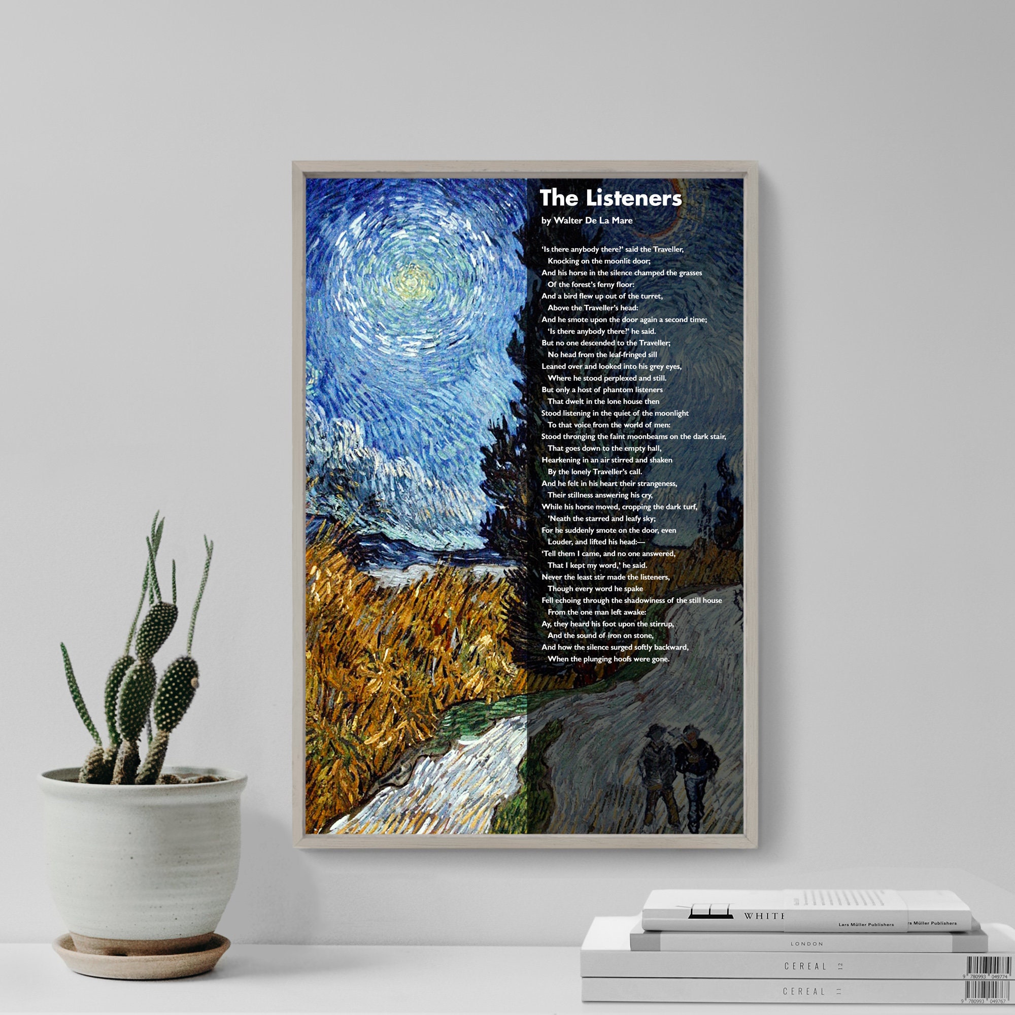 The Listeners Poem by Walter De La Mare starry Night Art | Etsy