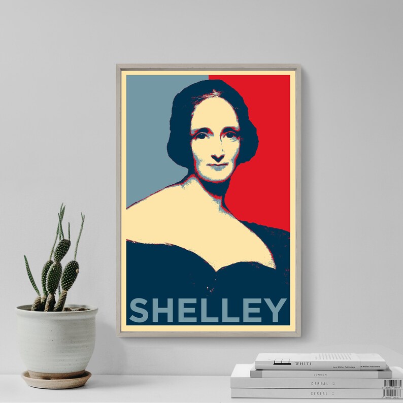 Mary Shelley Original Art Print - Photo Poster Gift Home Wall Decor ...