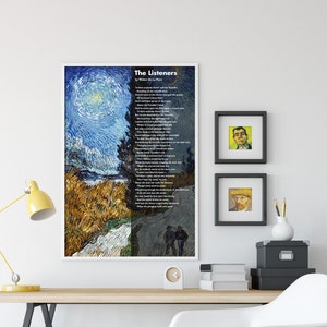 The Listeners Poem by Walter De La Mare (starry Night) - Art Print ...